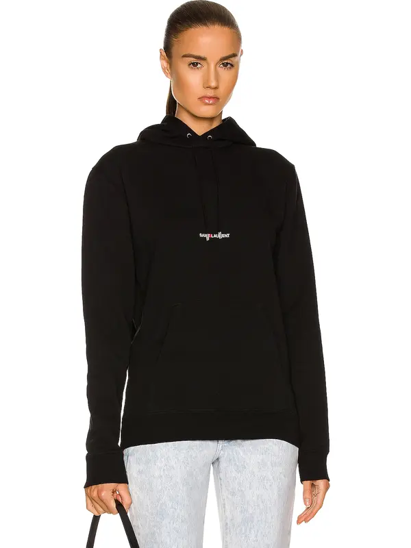 Saint Laurent Logo Sweatshirt - Noir & Blanc
