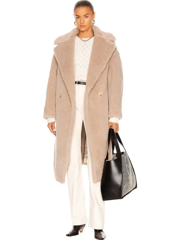 Max Mara Tedgirl Faux Fur Coat - Beige