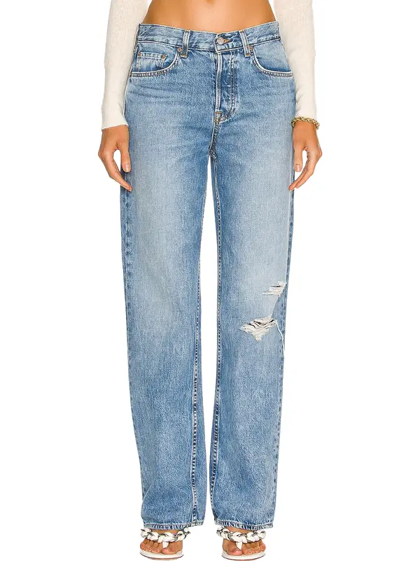GRLFRND Bella Low Rise Boyfriend Jeans - West Village