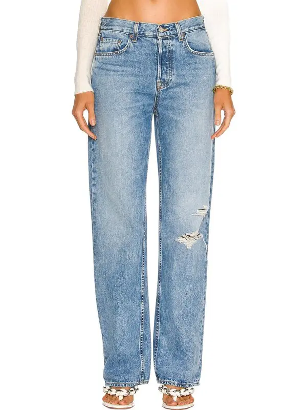GRLFRND Bella Low Rise Boyfriend Jeans - West Village
