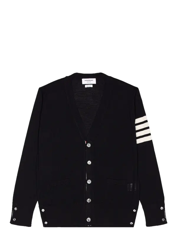 Thom Browne Sustainable Merino Classic Cardigan Sweater - Navy