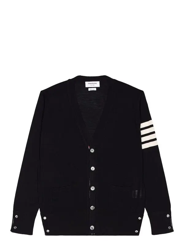 Thom Browne Sustainable Merino Classic Cardigan Sweater - Navy
