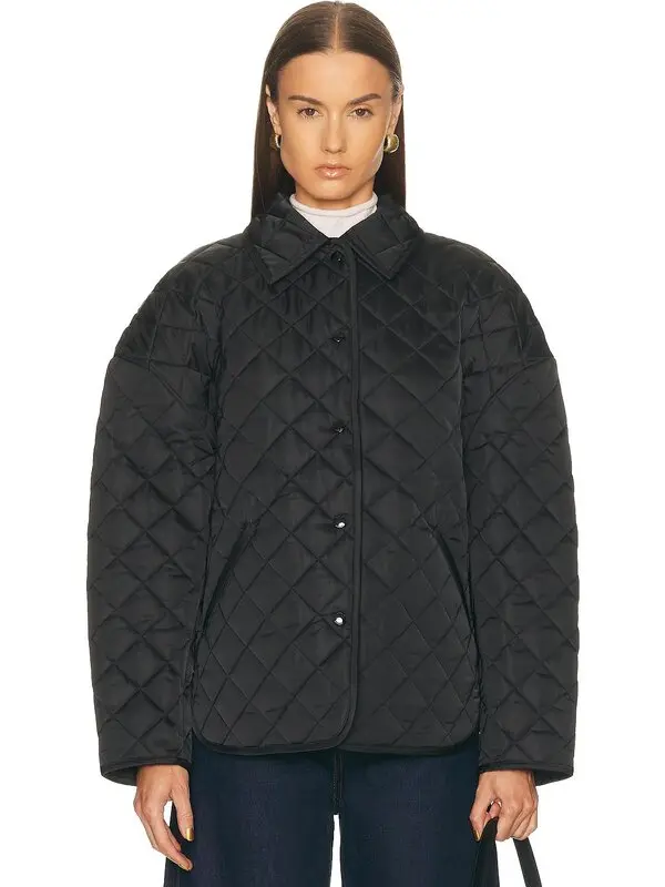TOTEME Collared Quilted Jacket - Black