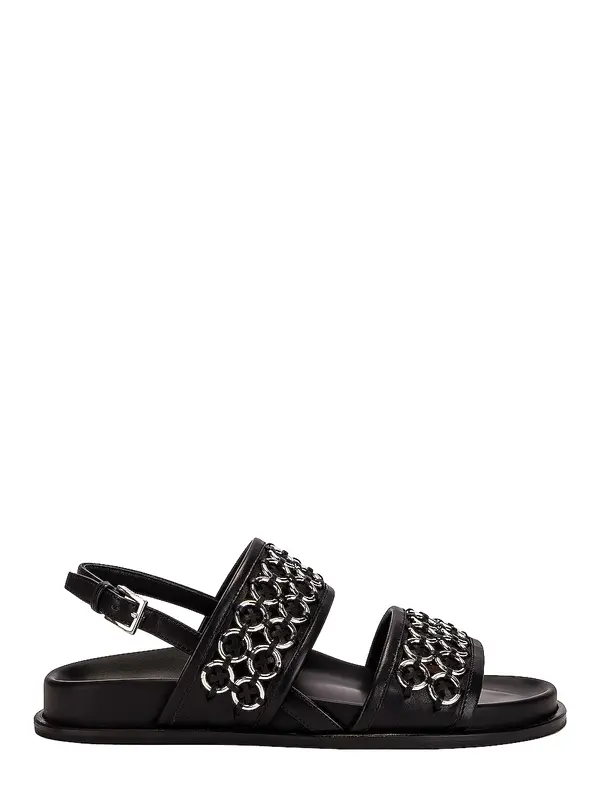 Alaïa Eyelet Slingback Sandals - Noir