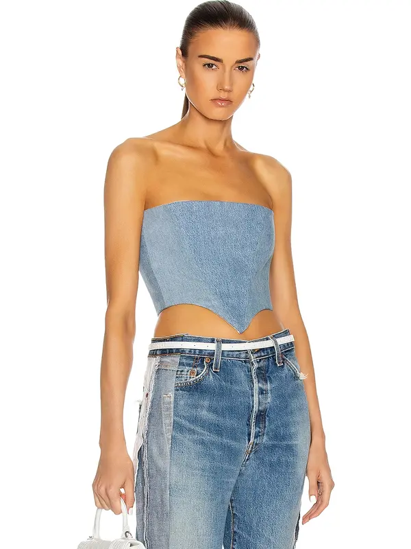 SAMI MIRO VINTAGE Corset Top - Denim