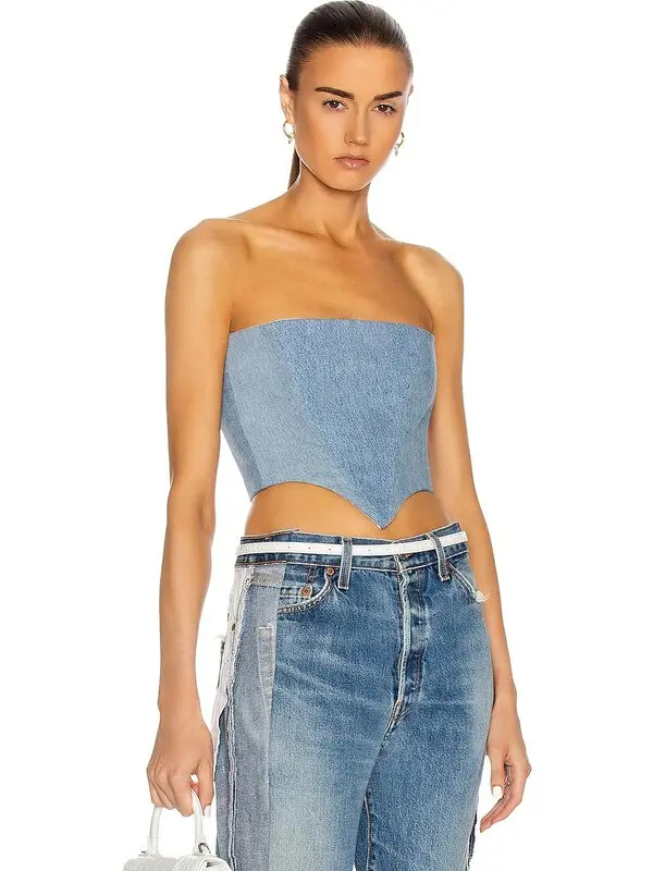 SAMI MIRO VINTAGE Corset Top - Denim