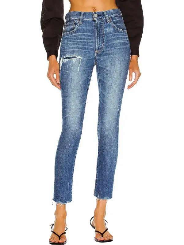 Moussy Vintage Hammond Skinny High-waisted Jeans - Blue