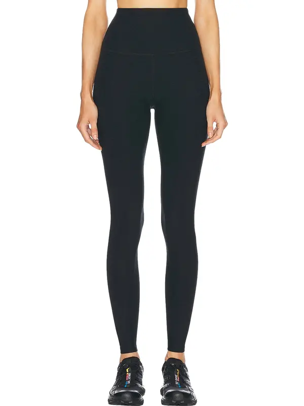 Beyond Yoga Spacedye Vitalize Full Length Legging In Black - Darkest Night