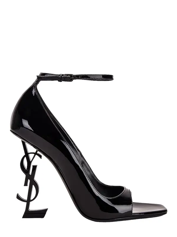 Saint Laurent Tower Opyum Ankle Strap Heels - Nero