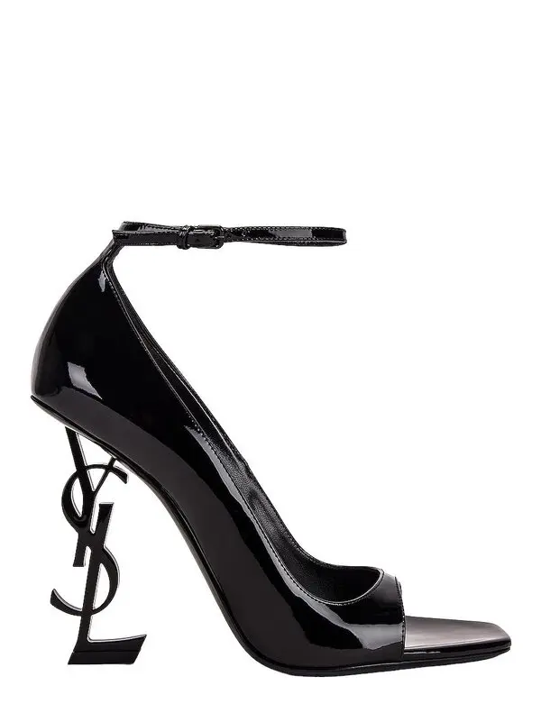 Saint Laurent Tower Opyum Ankle Strap Heels - Nero