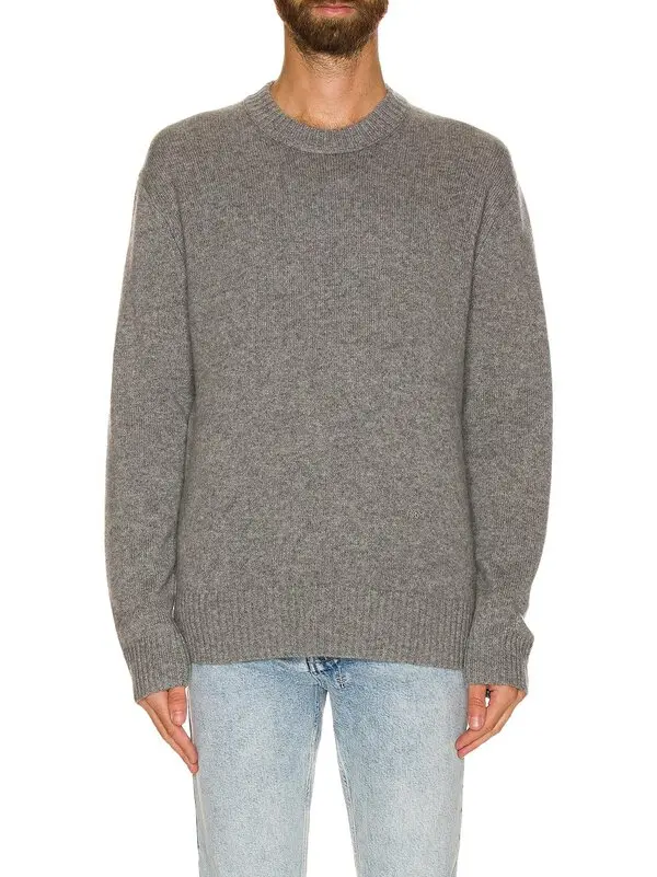 FRAME The Crew Neck Cashmere Sweater - Gris