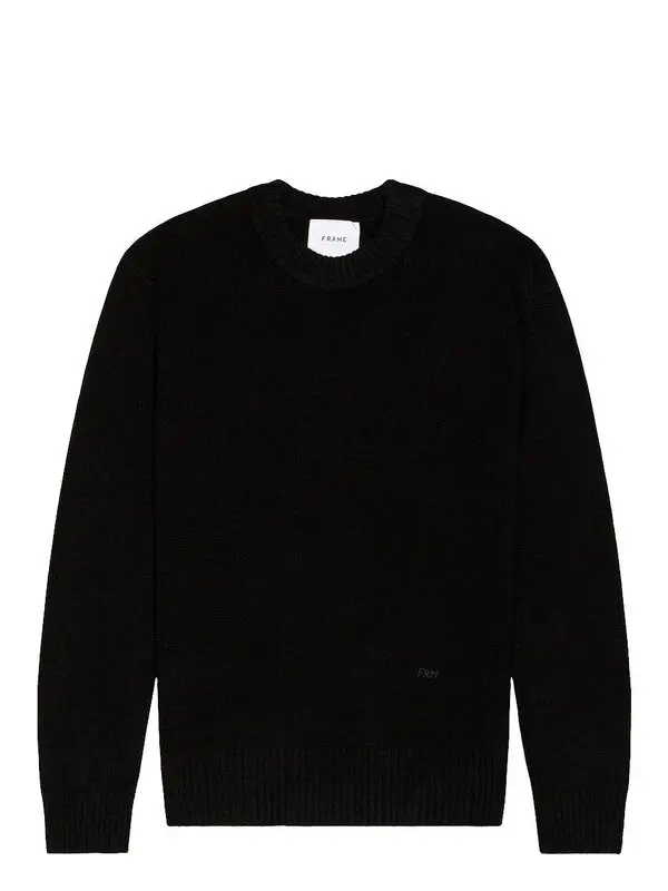 FRAME The Crew Neck Cashmere Sweater - Noir