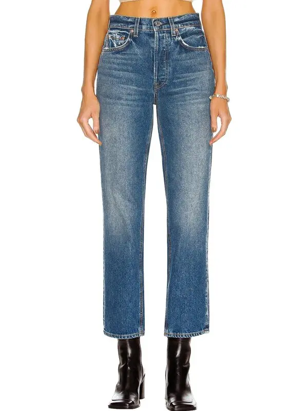 GRLFRND Cassidy High-rise Straight Jeans - Tribeca