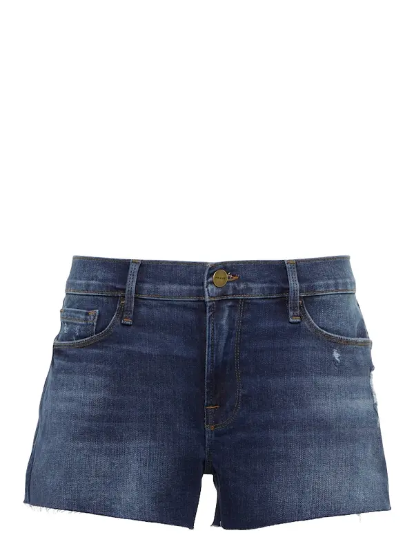 FRAME Le Cut Off Denim Shorts - Blue