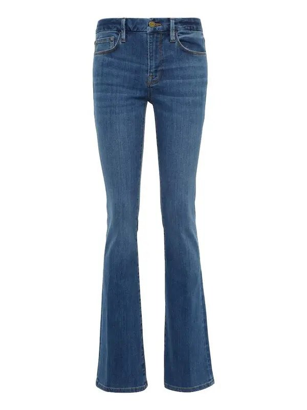 FRAME Le Mini Boot Mid-rise Jeans - Blue