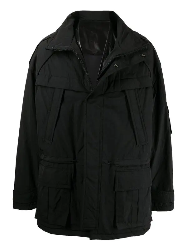 JUUN.J Hooded Parka Coat - Black