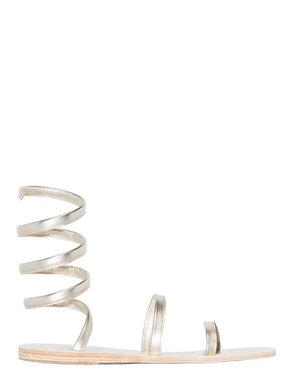 ANCIENT GREEK SANDALS Ofis Ankle-wrap Sandals - Gold
