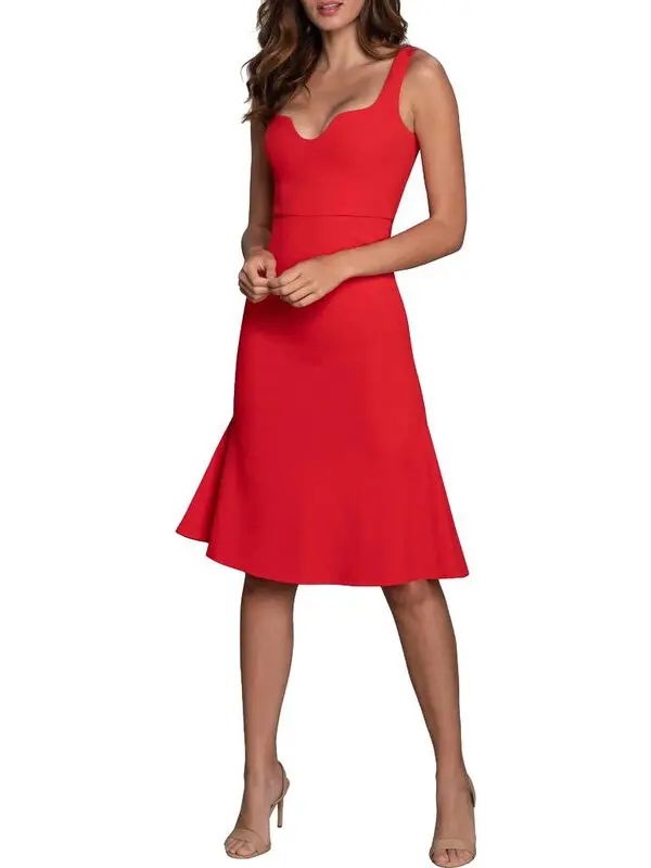 Dress The Population Sammie Sweetheart Neck Cocktail Dress - Rouge