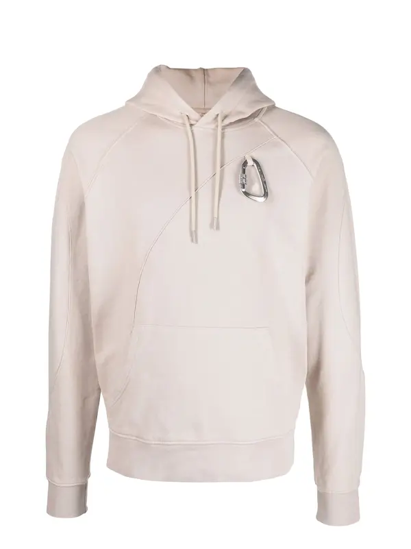 HELIOT EMIL Drawstring Zipped Hoodie - Neutrals