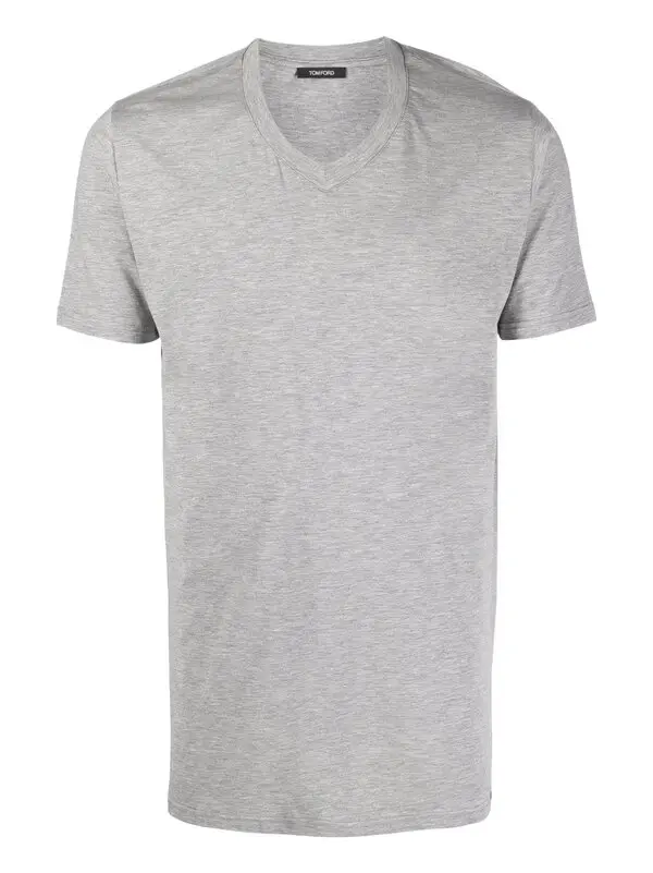 TOM FORD V-neck Cotton-blend T-shirt - Green