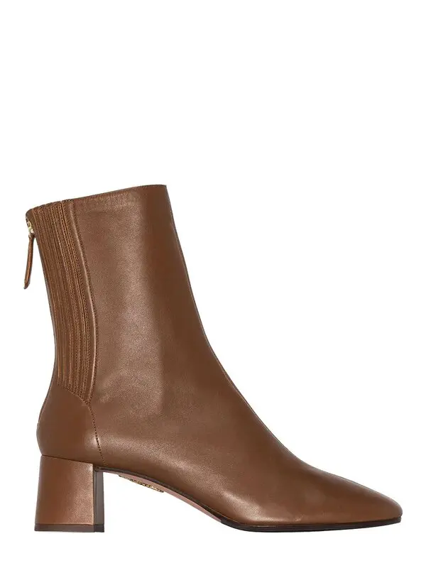 AQUAZZURA Saint Honore 50mm Ankle Boots - Brown