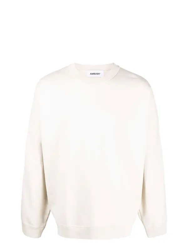 AMBUSH Logo-print Sleeve Sweatshirt - Neutrals