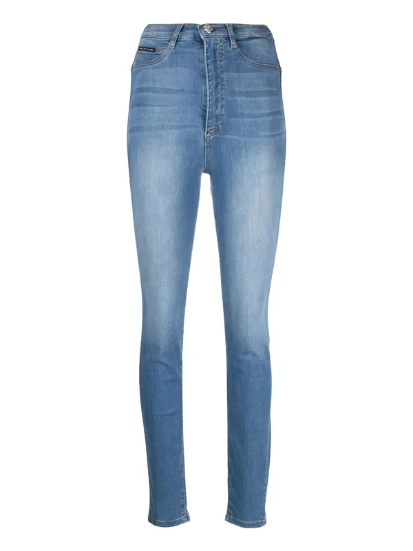 Philipp Plein Super High-waist Skinny Jeans - Blue