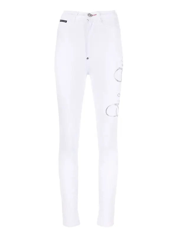 Philipp Plein Logo-print Jeggings - White