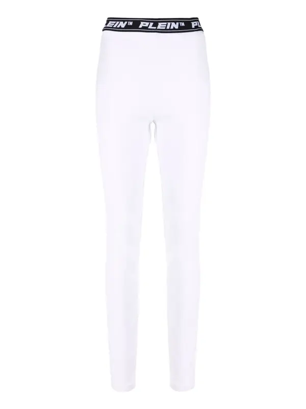 Philipp Plein Logo-waistband Leggings - White