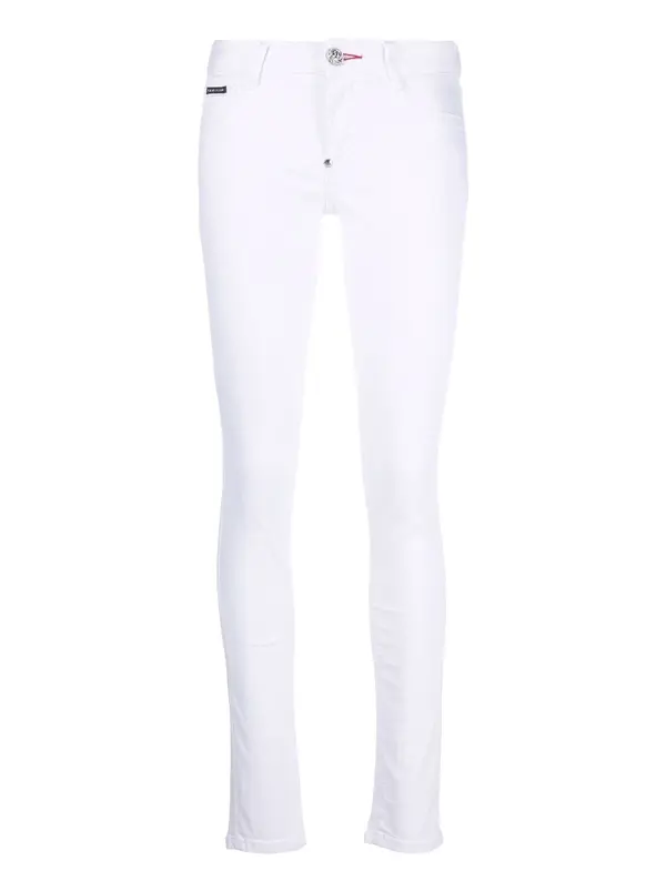 Philipp Plein High-rise Skinny Jeggings - White