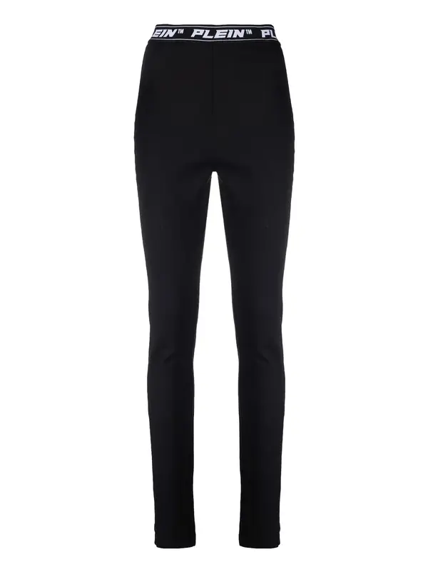 Philipp Plein Logo-waistband Leggings - Black