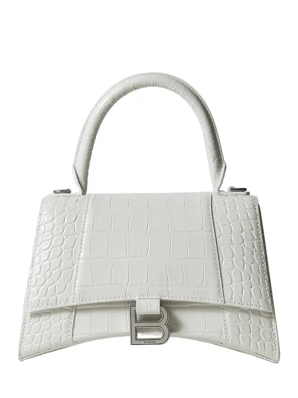 Balenciaga Hourglass Small Tote - White