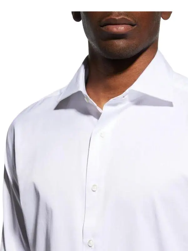 Canali Apos;s Solid Twill Dress Shirt - White
