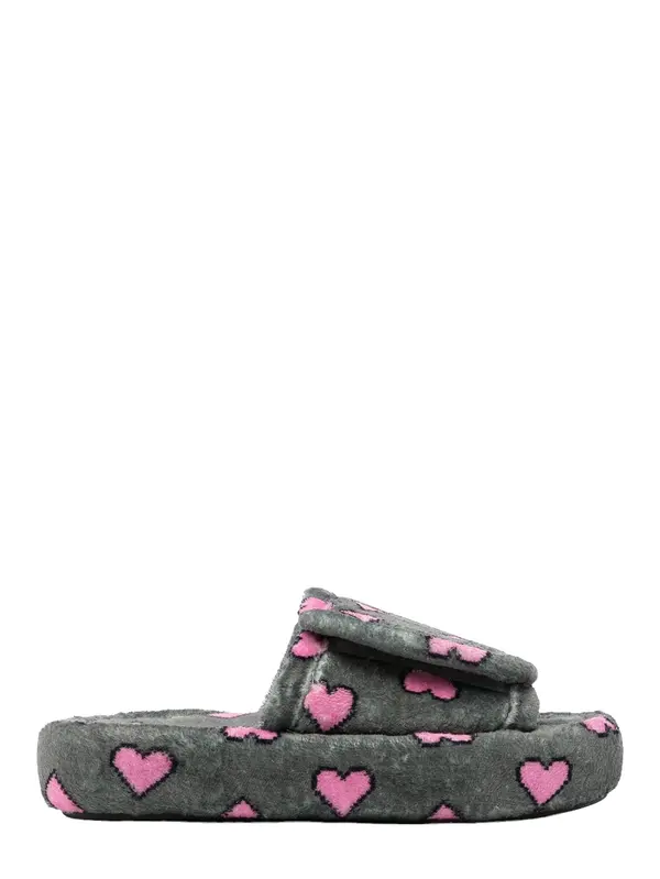 Natasha Zinko Pixel Heart Slides - Grey