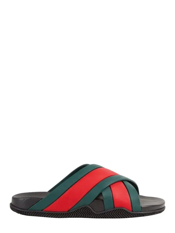 Gucci Web-detail Slides - Red