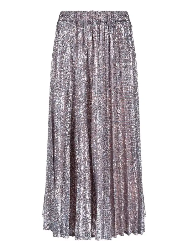 Patrizia Pepe Sequined Pleated Skirt - Pink