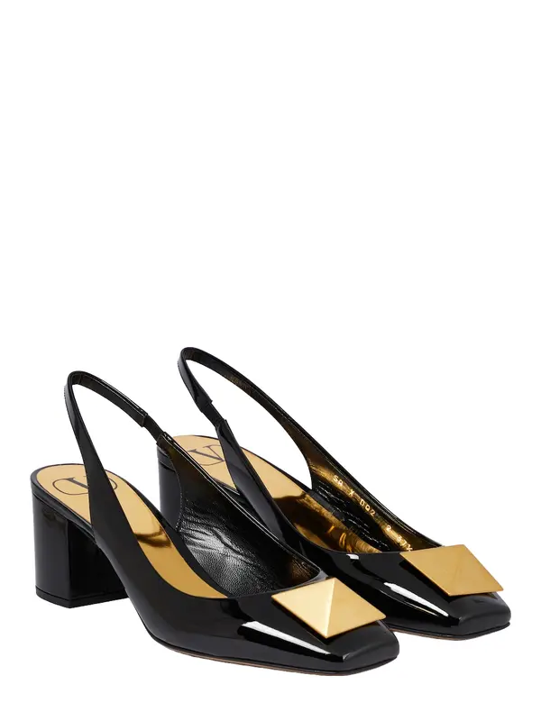 Valentino Garavani One Stud Slingback Pumps - Black