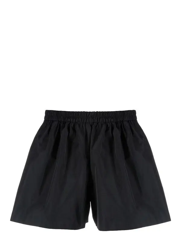 Red Valentino Pleated Flared Shorts - Black