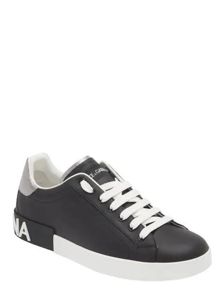Dolce & Gabbana Portofino Sneakers - 8b979 Black/silver