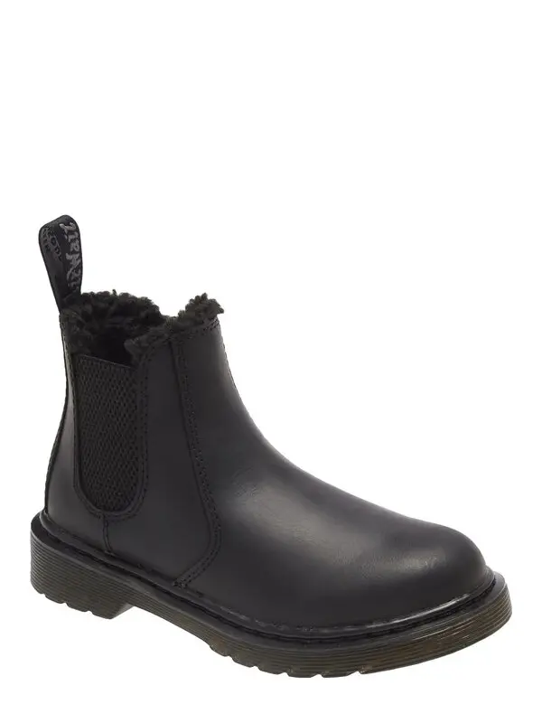 Dr. Martens 2976 Leonore Faux Fur Lined Chelsea Boot - Black
