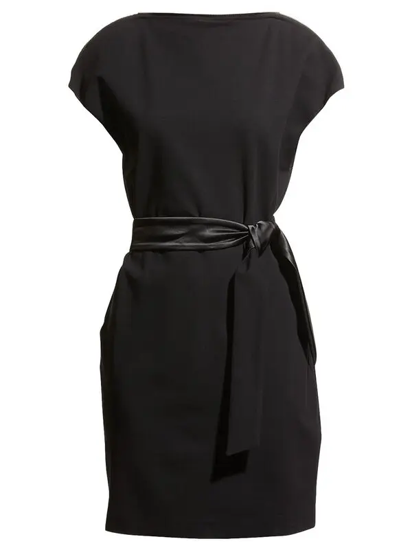 Emporio Armani Milano Jersey Midi Dress - Black