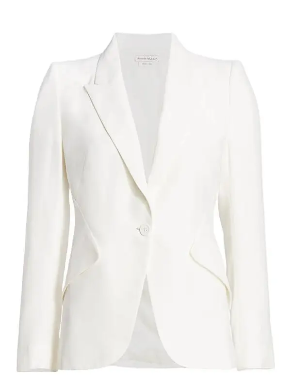 Alexander McQueen Tailored Peak-lapel Jacket - Ivory