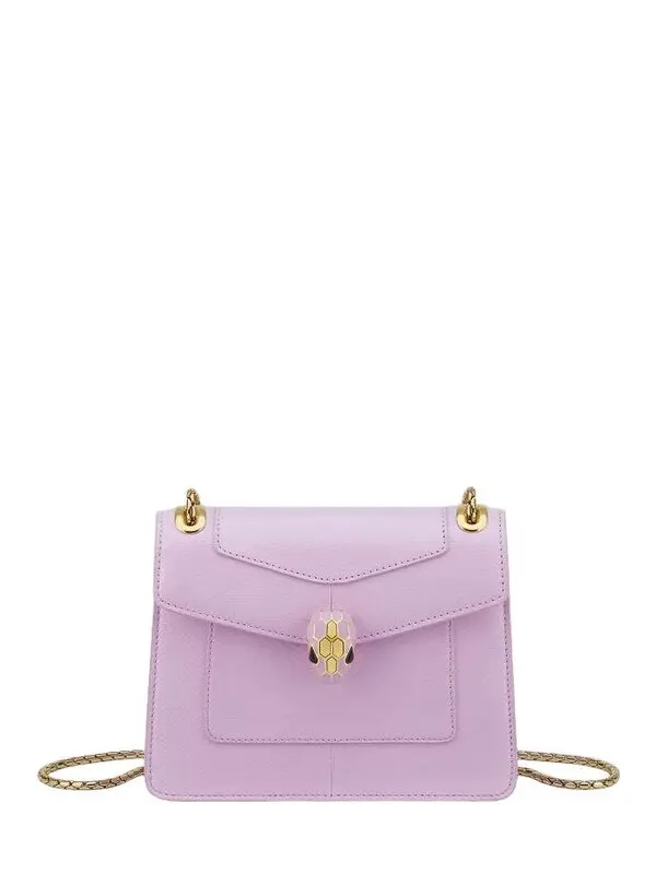 BVLGARI Serpenti Leather Crossbody Bag - Light Amethyst
