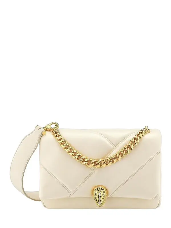 BVLGARI Serpenti Cabochon Matelassé Leather Mini Bag - Ivory Opal