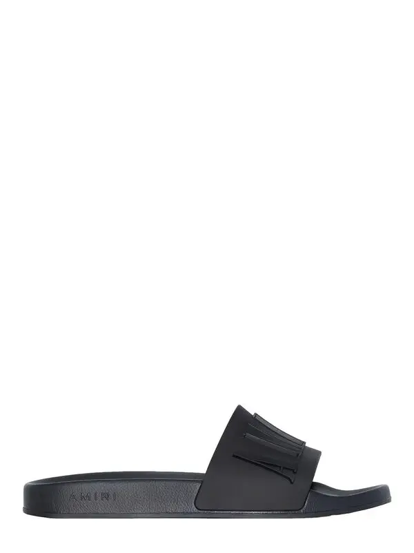 Amiri Logo-debossed Open-toe Slides - Black