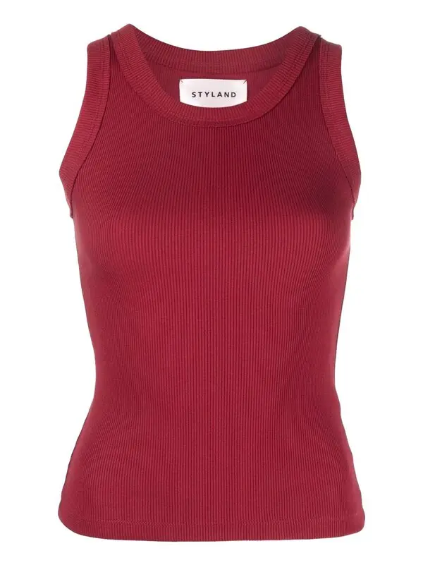 STYLAND Fine-ribbed Tank Top - Red