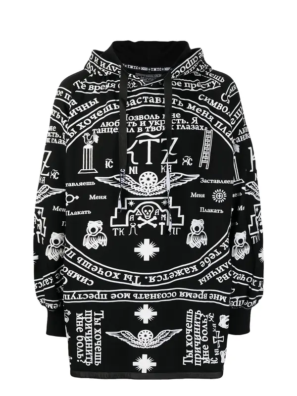 KTZ Church Print Hoodie - Black