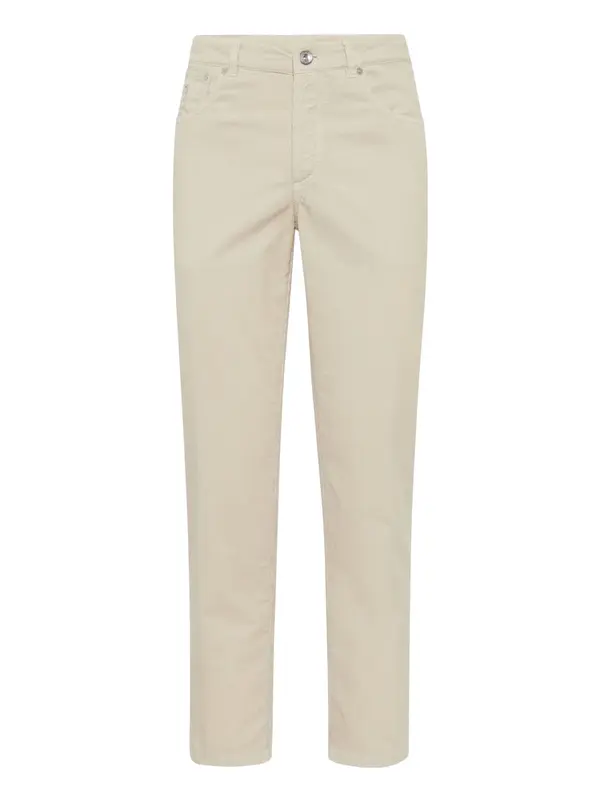 Brunello Cucinelli Straight-leg Corduroy Trousers - Neutrals