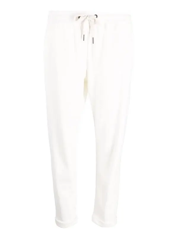 Brunello Cucinelli Drawstring-waist Joggers - White