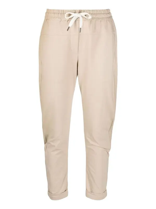 Brunello Cucinelli Drawstring-waist Joggers - Neutrals